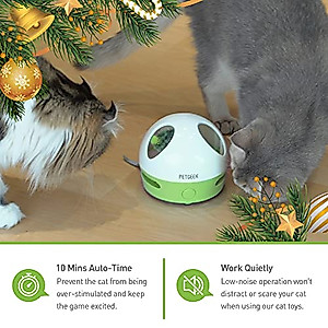 PETGEEK Interactive Cat Toy, Hide Mouse Cat Toy with Squeaky Mouse, Electronic Automatic Cat Toys with Catnip Filled Hidey Mouse, Cat Toys Interactive for Indoor Cats Exercise & Game