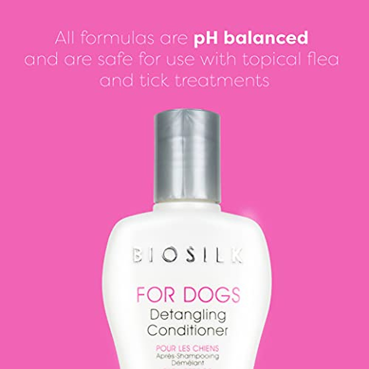 BioSilk for Dogs Silk Therapy Detangling Conditioner | Sulfate and Paraben Free Matted Hair Dog Detangler Conditioner for All Adult Dogs, 12 Fl Oz Made in The USA