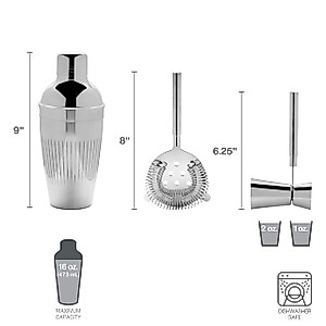 Mikasa Cheers 3-Piece Stainless Steel Bar Set -