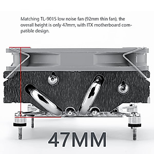Thermalright AXP90 X47 Low Profile ITX CPU Cooler, 47mm Height, TL-9015 Slim PWM CPU Fan, Computer ITX Heatsink Cooler, for AMD:AM4 AM5/Intel LGA1150/1151/1200/1700