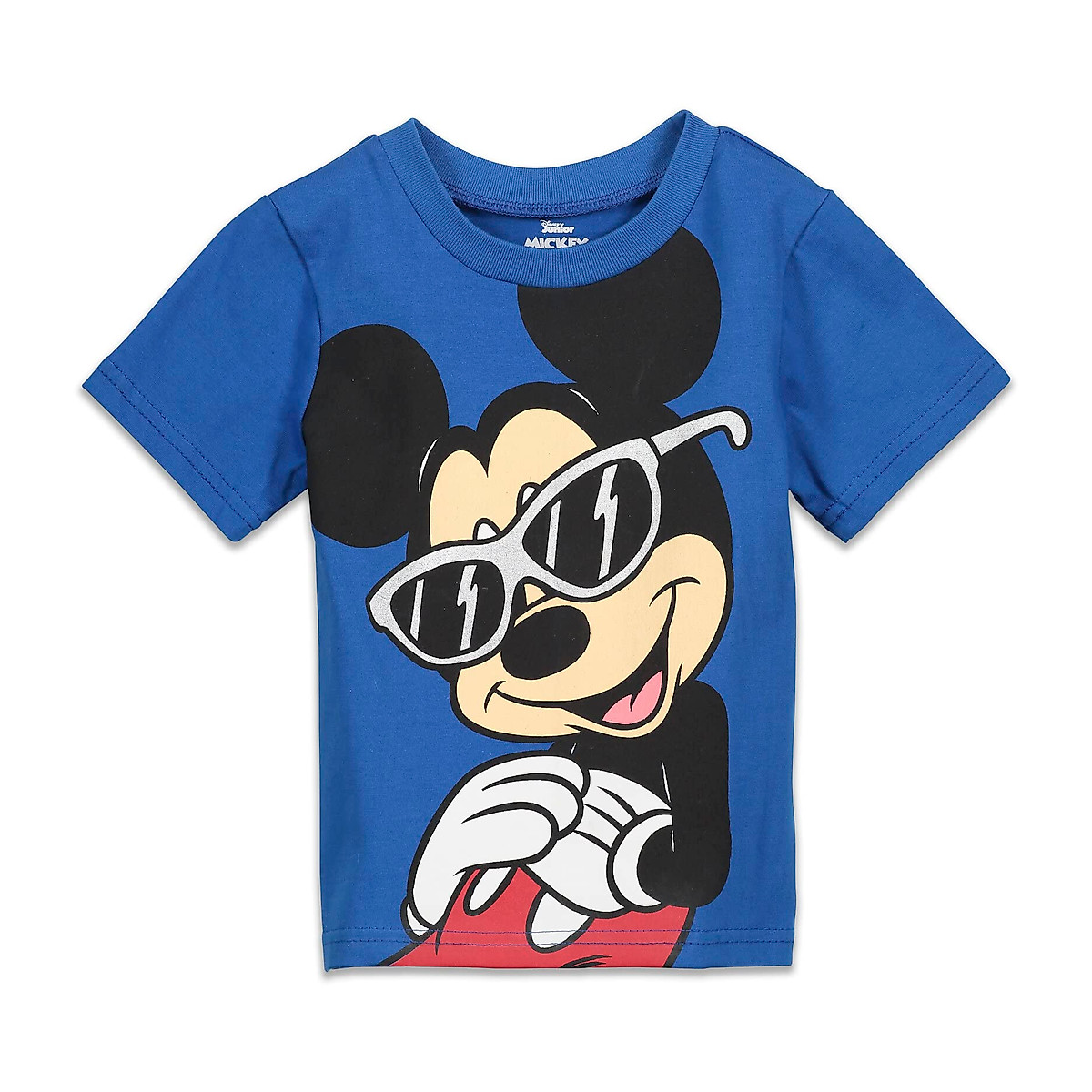 Disney Mickey Mouse Big Boys T-Shirt and Mesh Shorts Outfit Set Navy-Blue 8