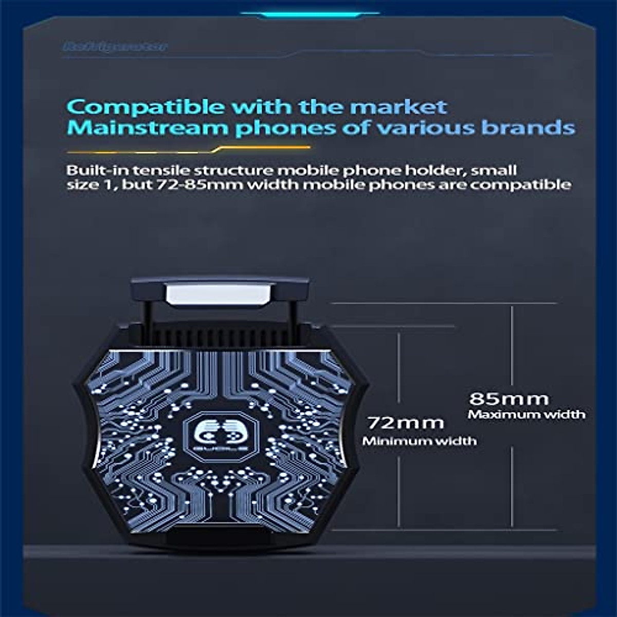 JYXDKD Universal Mobile Phone Radiator Mobile Game Cooling Artifact Portable Fan Holder Heat Sink