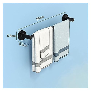 Towel BAR Rack Towel Rack Bathroom Single Towel Storage Rack Towel Bar,Stainless Steel Towel Rail,Wall Mounted Towel Rod for Laundry Room or Kitchen Bathroom Hardware/50Cm (Size : 50Cm)