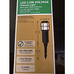 Hampton Bay Low-Voltage LED Black Bollard Light