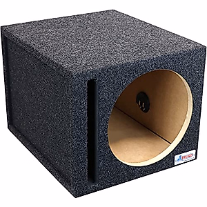 Bbox Single Vented 15 Inch Subwoofer Enclosure - SPL Audio Tuned Single Vented Car Subwoofer Boxes & Enclosures - Premium Subwoofer Box Improves Audio Quality, Sound & Bass - Nickel Finish Terminals