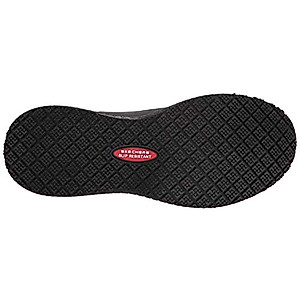 Skechers Women's Slip on Athletic Food Service Shoe, Black, 11