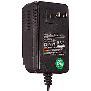 Suuwer 1.5-Amp Trickle Charger 8V/12V Fully-Automatic Smart Battery Charger/Maintainer for Motorcycle, Golf Cart, Car, Lawn Mower and More