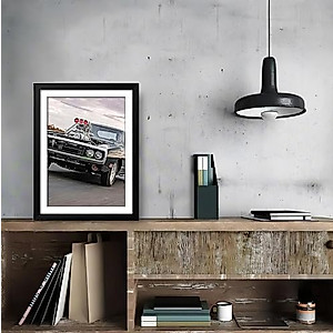 NIHO-JIUMA Diamond Art Wood Frames, Ideal for 12x16/30x40cm Diamond Paintings & Oil Photos. Set of 2 Natural Solid Wood Frames with Plexiglass Protection, Black Finish