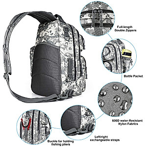 PLUSINNO Fishing Rod and Reel Combos and Fishing Tackle Backpack Storage Bag,Carbon Fiber Telescopic Fishing Rod with Reel Combo,Fishing Gear Bag,Water-Resistant Fishing Backpack with Rod Holder