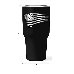 US Air Force Veteran 30oz Patriotic Tumbler - American Flag Tumbler Travel Mug - Patriotic Coffee Travel Mug - Double Insulated 30oz Tumbler - Engraved in the USA - (Air Force Veteran)