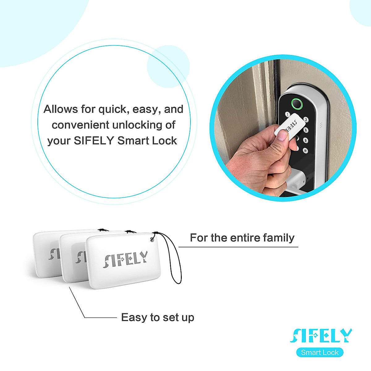 Sifely Smart Lock Key Cards (10 Pack)