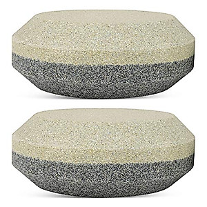 Axe Sharpening Puck and Tool Sharpener Pack of 2 280 & 120 Grit, Dual Grit Whetstone Puck Blade Sharpener for Garden Tools, Axe Sharper Disk for Sharpening Dull, Blunt or Tired Edges - Knife Sharpener