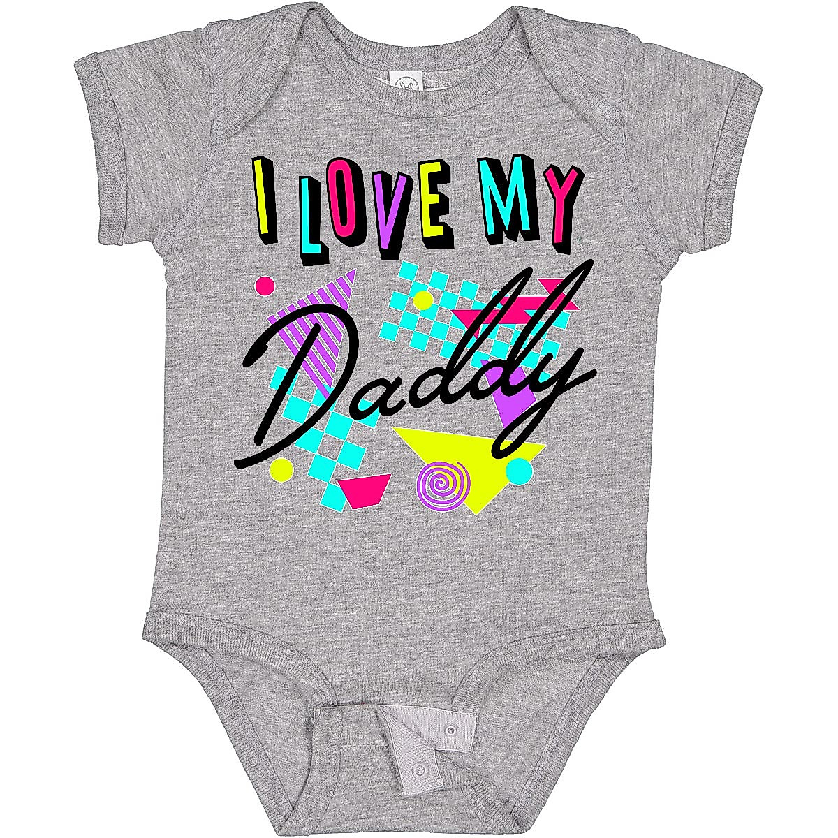 inktastic I Love My Daddy- 80s Retro Style Baby Bodysuit 24 Months 0060 Heather Grey 31887