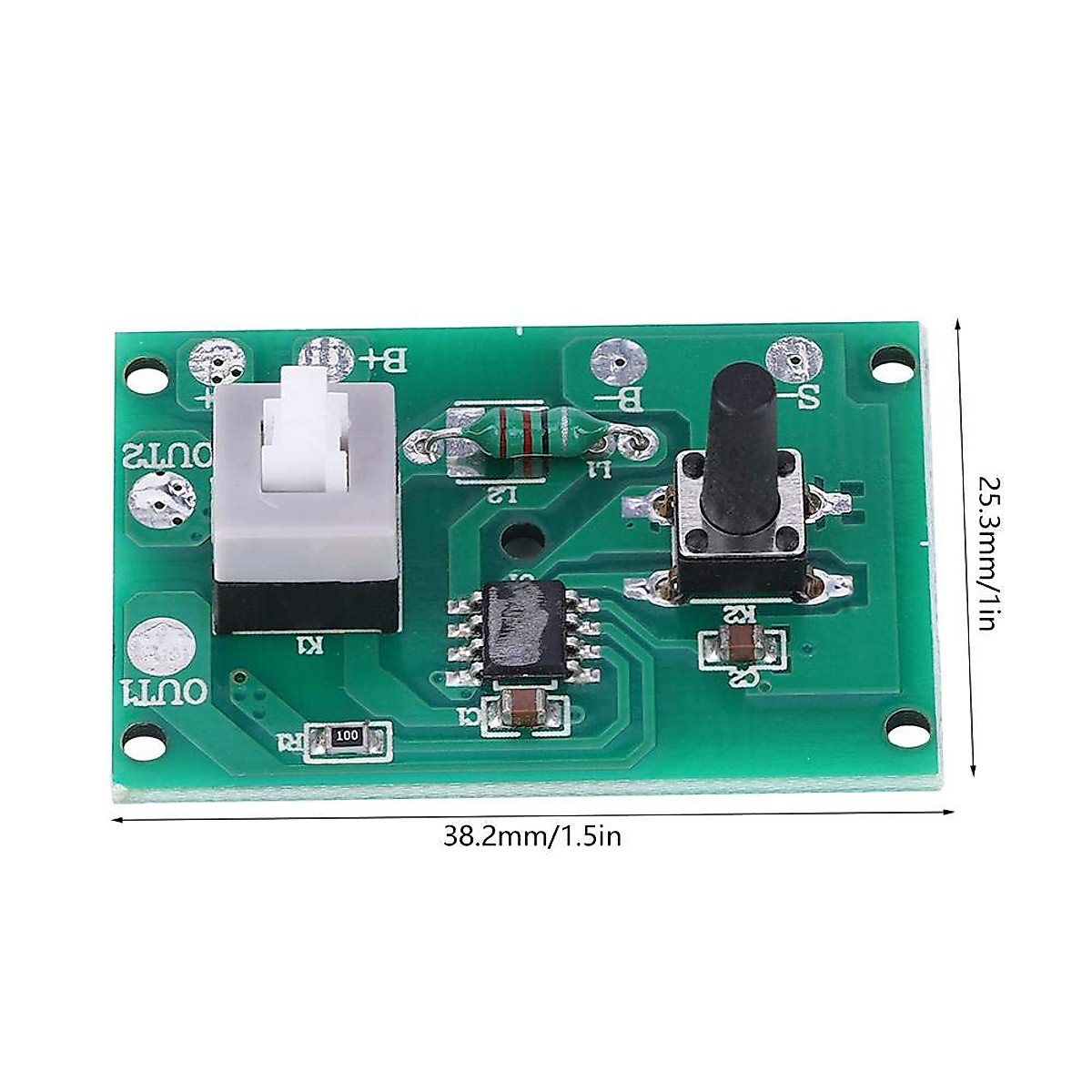 2Pcs Solar Lamp String Controller Module, Solar Lamp Controller Circuit Board with 8 Kinds Light Mode and Switch 1.2V 100mA