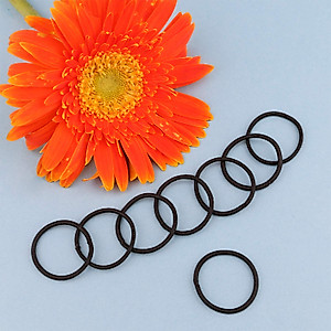 Driew Small Hair Ties, 200 pcs Mini Black Hair Ties Tiny Ponytail Holder Soft Elastic Rubber Bands Black