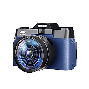 Camera 48MP Camera Digital WiFi 4K Vlogging Camera 16X Zoom Digital Camera Gift for Friends Family Restoring Ancient Ways Digital Camera (Size : Nocard, Color : Blue)