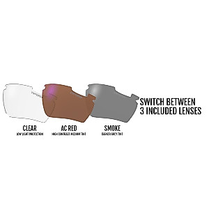 Tifosi Vero Sunglasses (Race Pink, Smoke/AC Red/Clear)