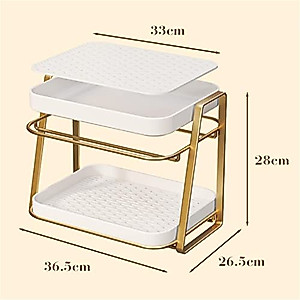 Double-Layer Desktop Dressing Table Rack Shelf Bathroom Countertop Sink Vanity Vanity Cosmetic Storage Box