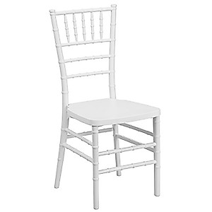Flash Furniture HERCULES PREMIUM Series White Resin Stacking Chiavari Chair