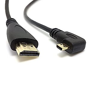 chenyang CY Right Angled 90 Degree Micro HDMI to HDMI Male HDTV Cable 150cm for Cell Phone & Tablet