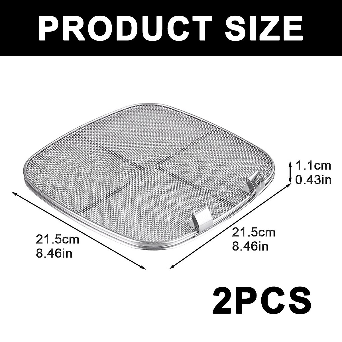 YIDM Stainless Steel Splatter Shield: Air Fryer Accessories for Ninja Foodi 5-in-1 Indoor Grill Stainless Steel Splatter Shield for Ninja Foodi AG300 AG300C AG301C AG302 AG400 Replacement Parts