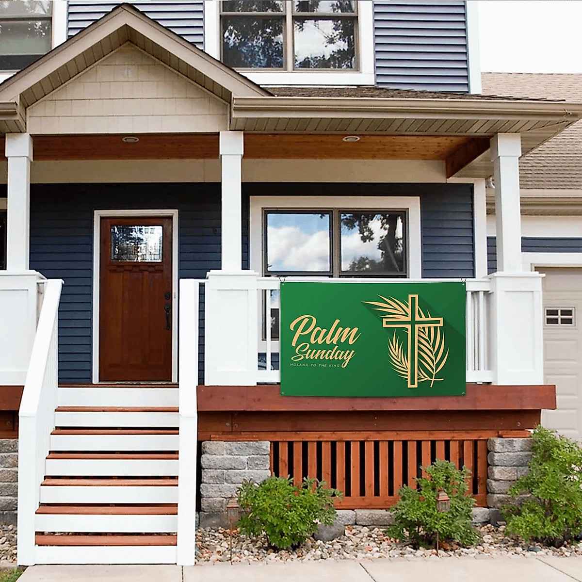 Palm Sunday 2023 Backdrop Banner Decorations Hanging Backdrop Decoration for Festival Party Hanging Decoration 47 × 71inch