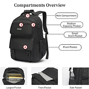 SUN EIGHT School Backpacks for Girls, 16inch Light Weight Bookbags, Girls Backpack for Elementary School (Pink)