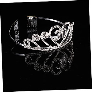 Mikinona 1pc Jewel Headbands for Women Bridal Headpieces for Wedding Rhinestone Belts for Women 60th Birthday Headpiece Headbands Crystal Diamond 60 Birthday Tiara and Sash Hair Crown Gift