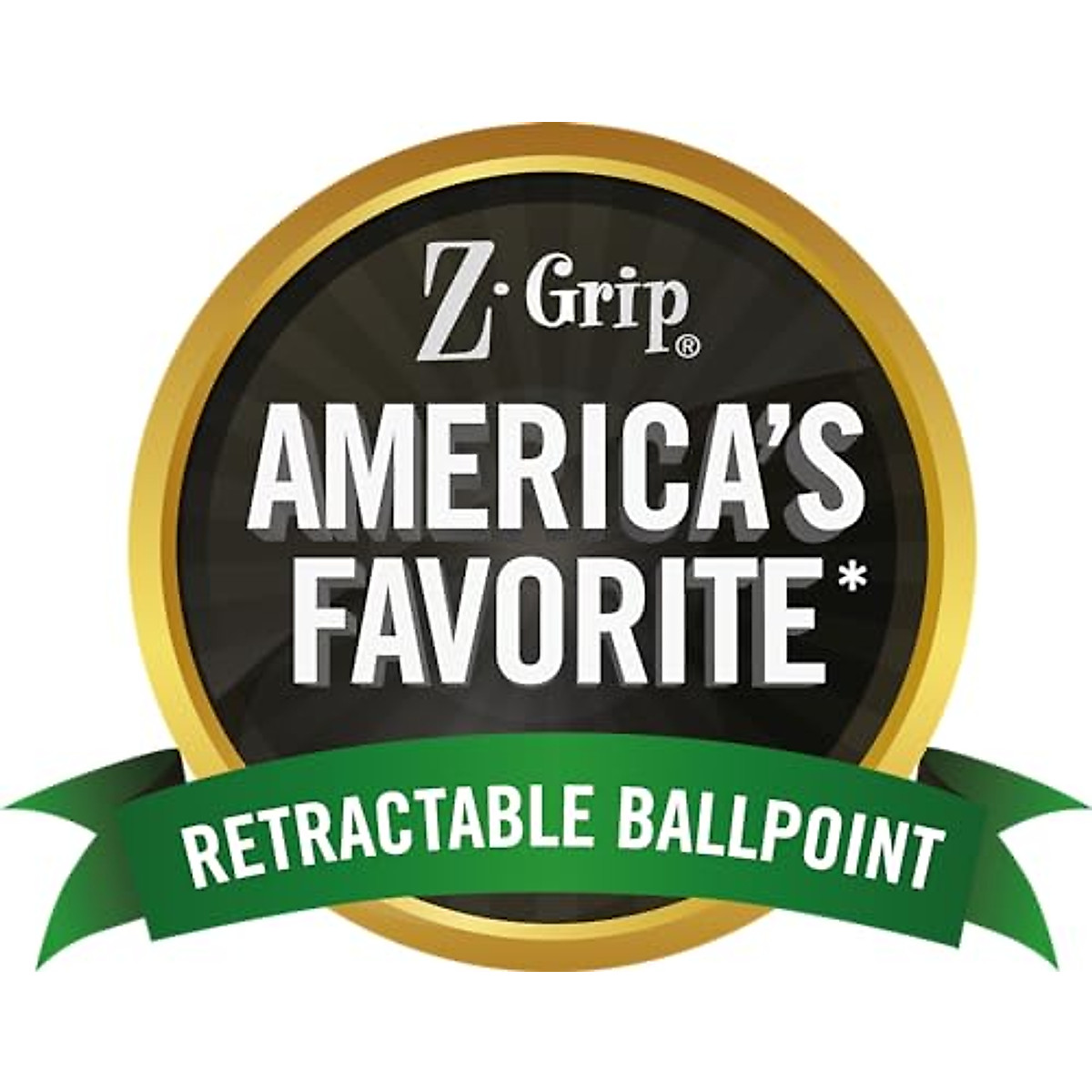 Zebra Pen Z-Grip Retractable Ballpoint Pen, Medium Point, 1.0mm, Black Ink - 5 Pieces (22215)