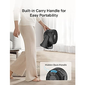 Pelonis 3 Speed Small Room Air Circulator Fan with 7-inch Blade, Table Fan with 100° Adjustable Head Tilt - Desktop Fan for Bedroom,Dorm and Office - Ventilador for Air Conditioner and Heater, Black