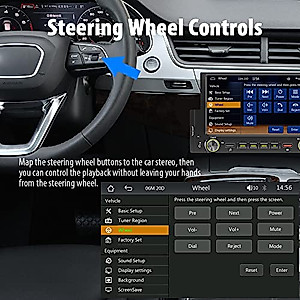 Single Din Car Stereo with 6.2 Inch IPS Full HD Touchscreen, Apple CarPlay/Android Auto/Phone Mirror-Link, FM Radio with Bluetooth 5.1 Handsfree and 12LED HD Backup Camera, Audio/Video Player