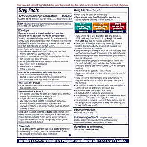 NicoDerm CQ Step 1 Nicotine Patches to Quit Smoking, 21 mg, Stop Smoking Aid, 14 Count