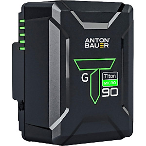 Anton Bauer 2X Titon Micro 90 14.4V 98Wh Gold Mount Batteries, Bundle GM2 Dual Charger