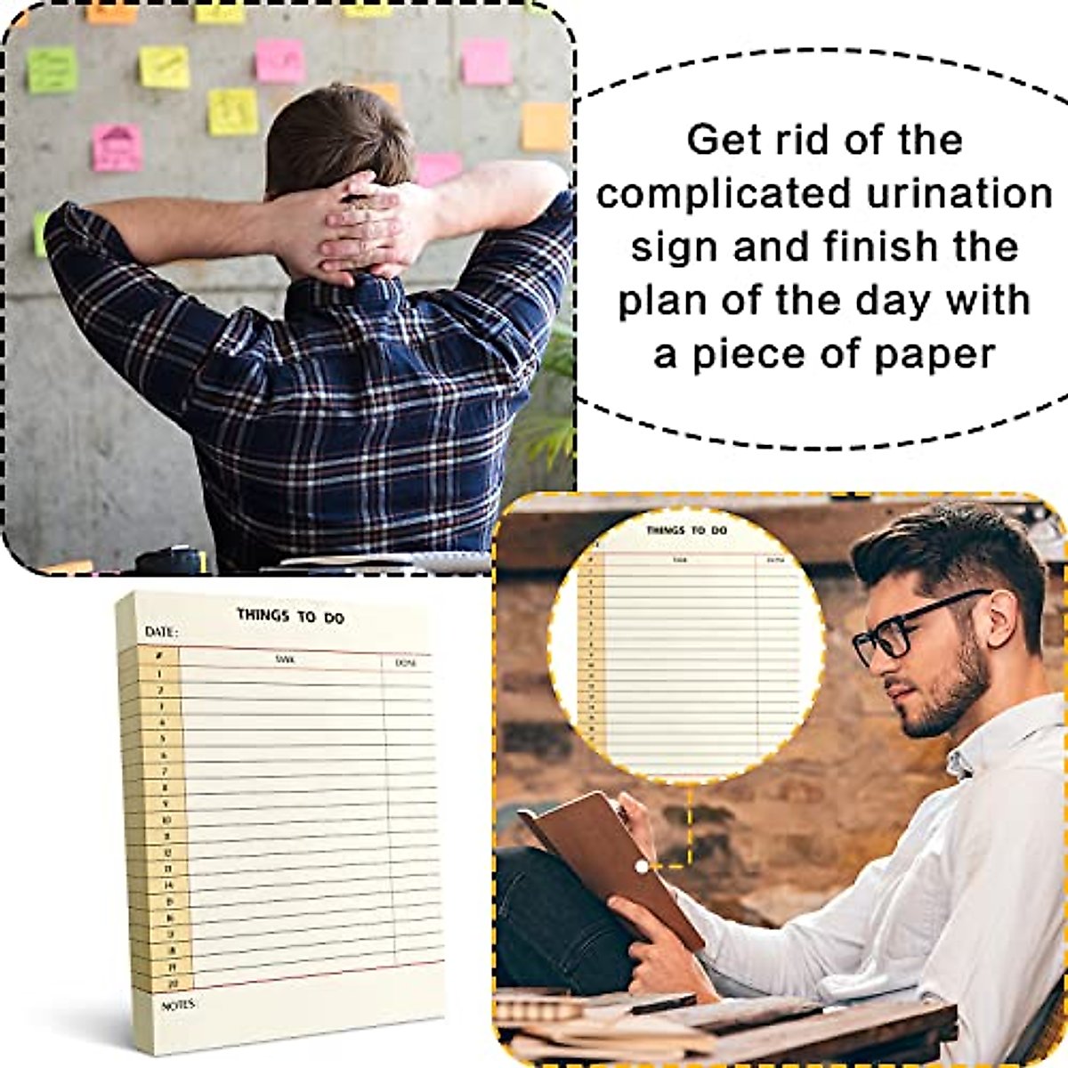 300 Sheets Library Card To Do List Notepad Things To Do Memo Writing Pad Daily Reminder Planner Notebook Office List Planning Project Homework Pad for Daily Task, 6 x 8 Inches