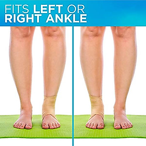 BraceAbility Elastic Ankle Brace | Foot Arch Support Sleeve for Gymnastics, Dance, Ballet, Cheerleading, Tumbling, Yoga, Pilates, Exercise to Prevent Ankle Sprain, Twisting & Swelling (Medium)