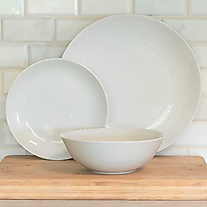 10 Strawberry Street Simply Coupe Dinnerware Set, White, Service for 4 ( 12 Piece)
