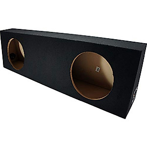 American Sound Connection Dual 12" Subwoofer Regular Standard Cab Truck Sub Box Enclosure 5/8" MDF - Black