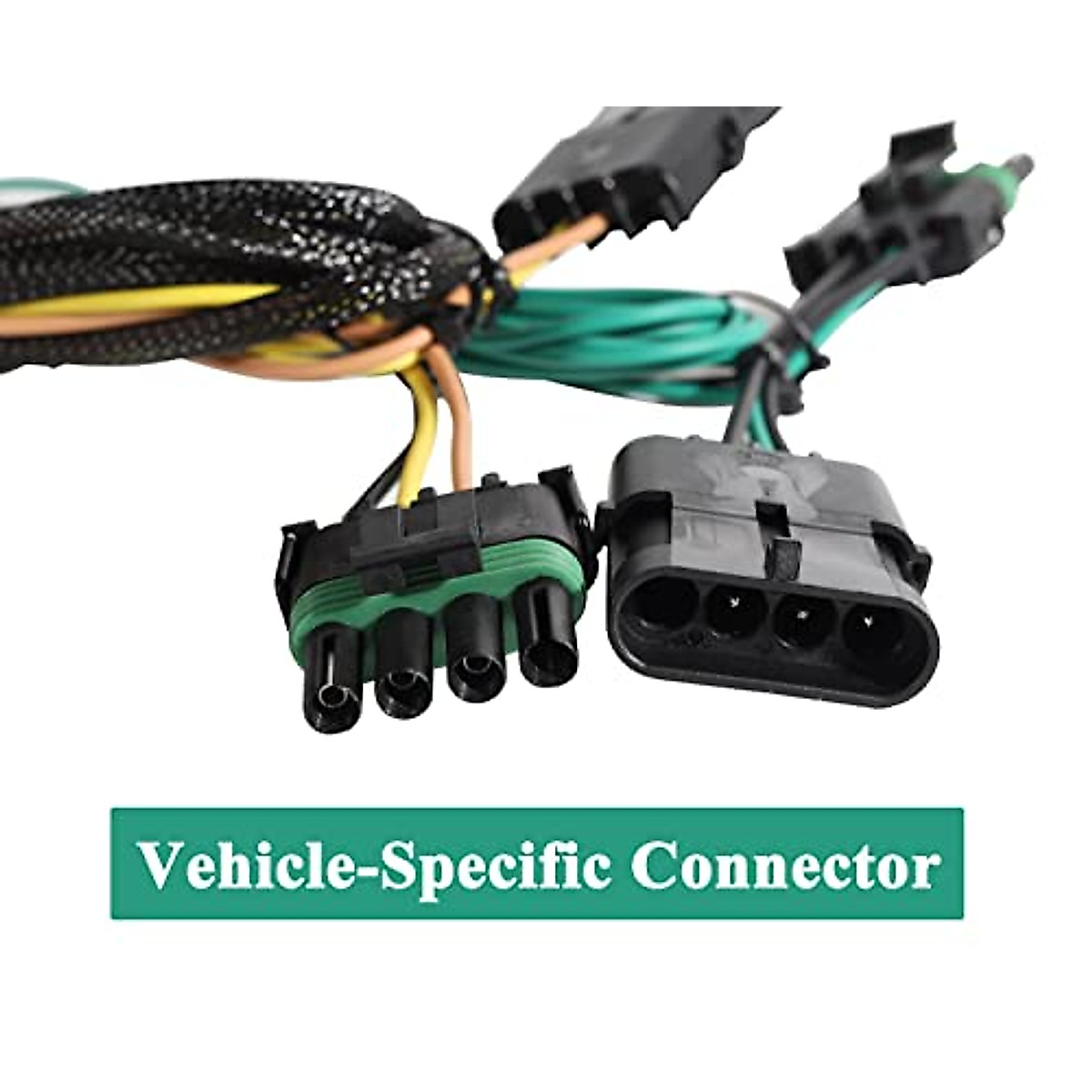 Oyviny Custom 4 Pin Trailer Wiring Harness for 1991-1997 Jeep Wrangler/1997 Jeep TJ/1991-1995 Jeep YJ