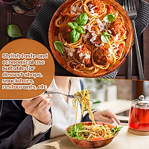 Didaey 12 Pcs Wooden Salad Bowl Set Wooden Bowls for Snack Wood Salad Bowl Set Stackable Round Serving Bowl Wooden Woven Salad Bowl for Kitchen Meal Party and Salad Fruit Vegetable Snack, 6/8/10 Inch