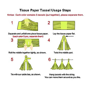 Purple White Lavender Party-Decorations Tassel-Garland - 20pcs Women Girl Birthday Supplies Tassels, Baby Bridal Shower Wedding Engagement Bachelorette Graduation Decor Panduola