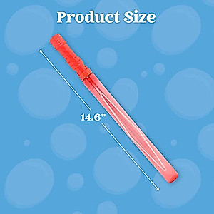 JOYIN 24 Pack 14.6’’ Big Bubble Wands Bulk (2 Dozen) for Summer Toy, Outdoor/Indoor Activity Use, Easter, Bubbles Party Favors Supplies for Kids