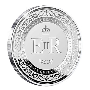 Queen Elizabeth Coin 2022, Queen Elizabeth Silver Coin, Souvenirs in Honor of Her Majesty The Queen, British Queen Elizabeth II Commemorative for Platinum Jubilee Souvenir Party Favors