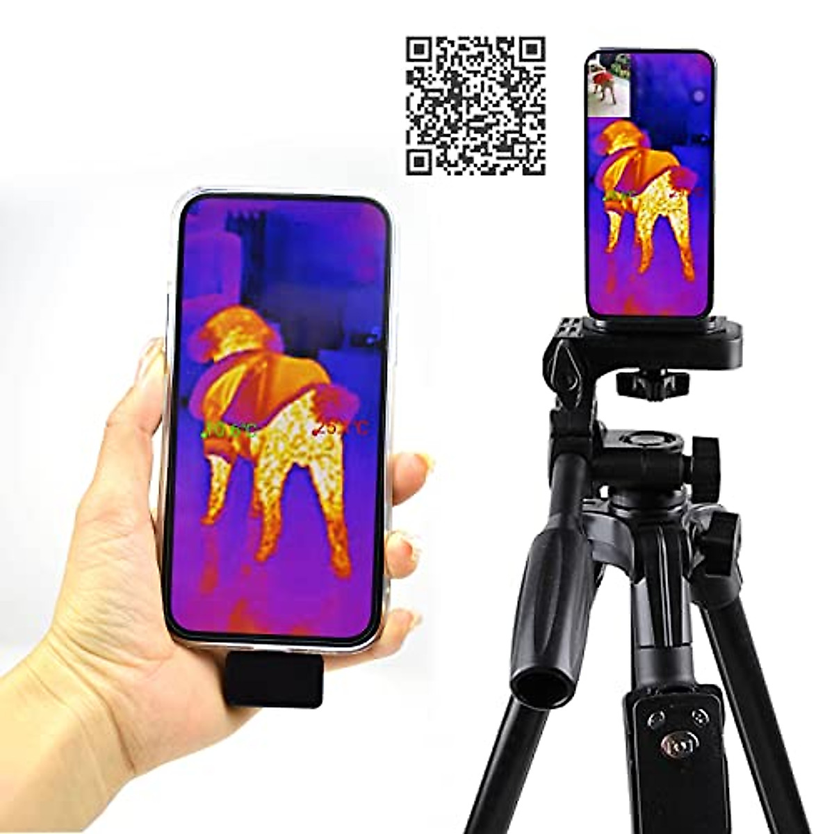 ZIBOO Mobile Phone Thermal Infrared Thermal Imager Professional Grade Thermal Camera for Smartphones Clearer and More Stable