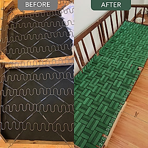 NATGAI Sofa Elastic Webbing, 40ft x 2.6inch Chair Webbing, Stretch Latex Band for Furniture Repair DIY, Upholstery Webbing Material Replacement, Stretchy Spring Alternative (3 Stripes)