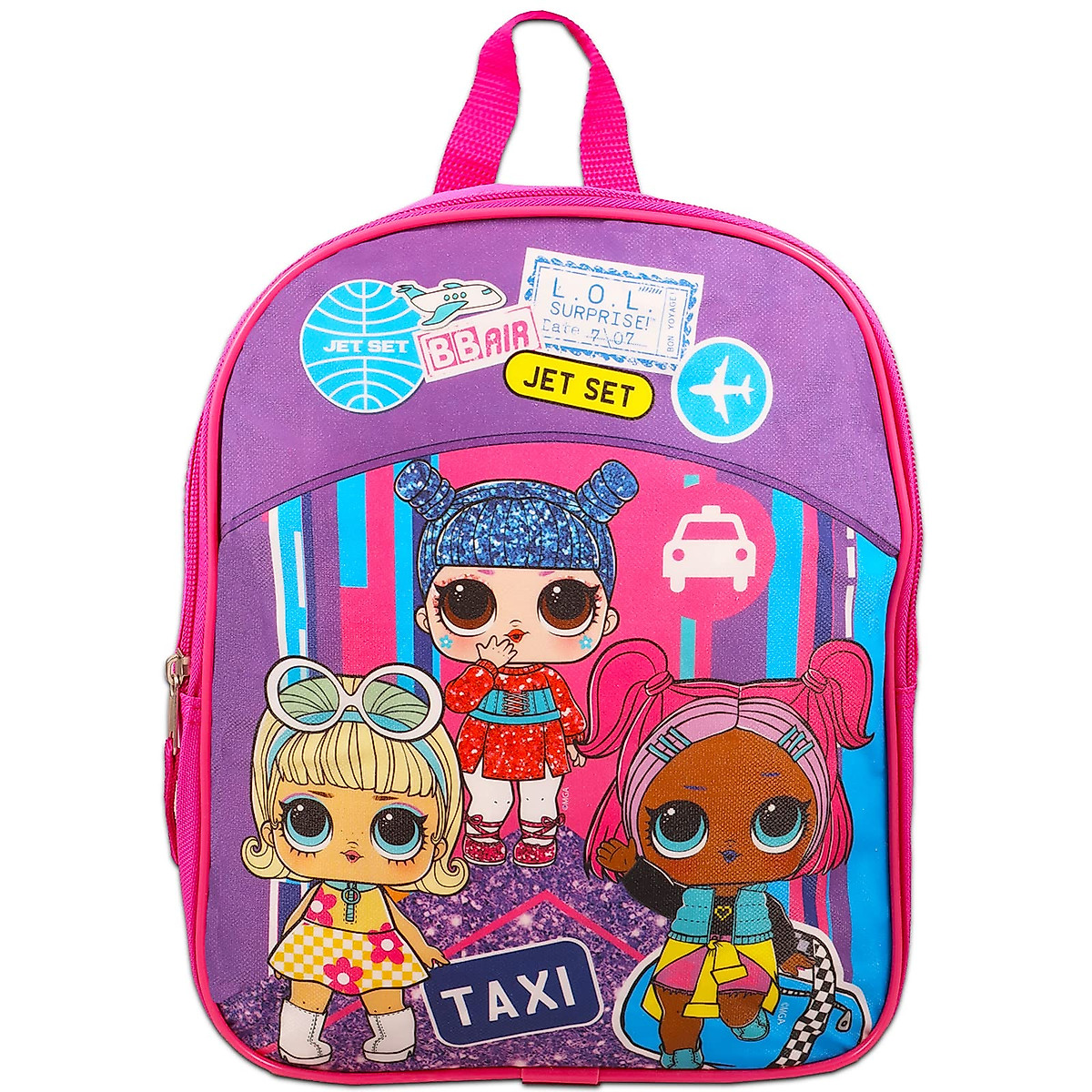 LOL Doll Mini Backpack - Bundle with 11” LOL Doll Preschool Backpack, Water Pouch, Stickers, More - LOL Doll Backpack for Girls