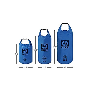 NIXY Waterproof Dry Bag Dry Sack Ultralight 5L/10L/20L, Keep Gear Dry for Paddle boarding, Kayaking, Backpacking, Camping, Boating, Swimming, Outdoors-Roll Top Ripstop Nylon (Blue, 20L)