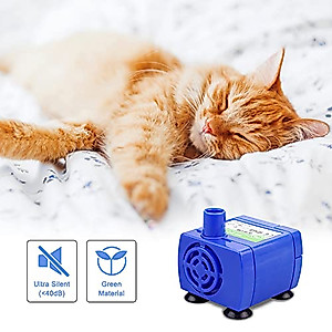 Comsmart Pet Fountain Pump, Cat Fountain Pump Replacement, Cat Water Motor Replacement for Pet Drinking Fountain Cat Dog Water Fountain Dispenser