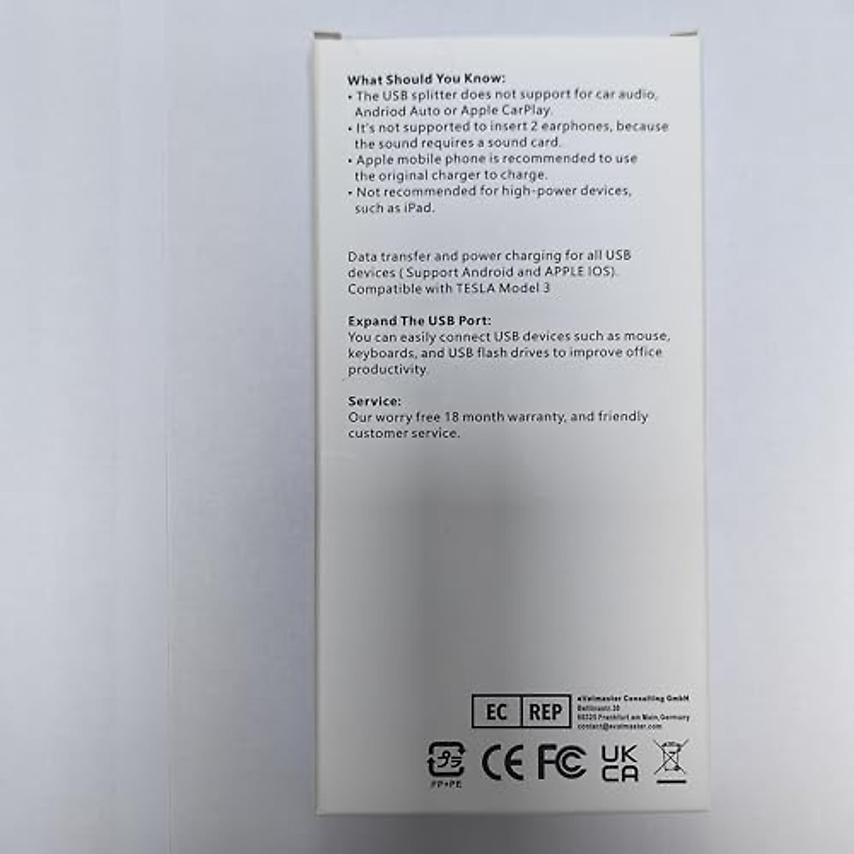 ANDTOBO USB Splitter 2.0, USB Y Cable One Male to Female Dual Hub Power Cord Extension Adapter