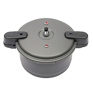 9.5/23 Quart Pressure Canner and Cooker,Aluminum Canning Pressure Cooker with Spring Valve Safeguard Devices,Compatible with Gas & Induction Cooker (9.5Qt)