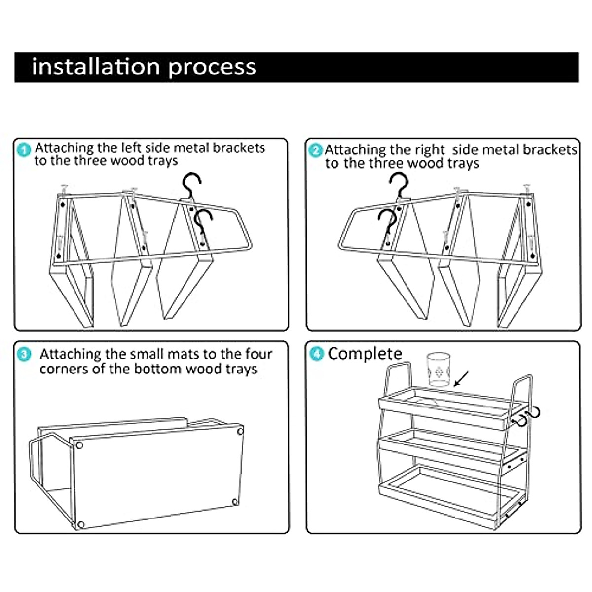 Renminbi-3 Tier Bathroom Organizer countertop,Bathroom Counter Organizers and Storage, countertop Organizer for Bathroom Counter,Kitchen Spice Rack Standing,Bathroom Counter Storage